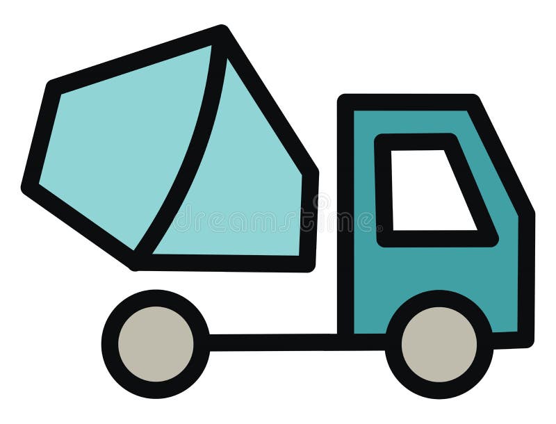 Construction truck, icon stock vector. Illustration of work - 258929989