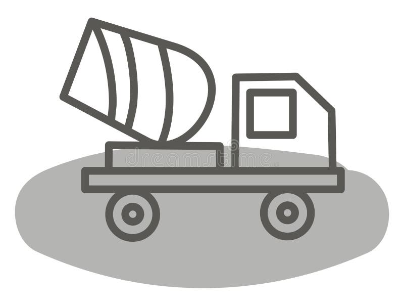 Construction truck, icon stock vector. Illustration of transport ...