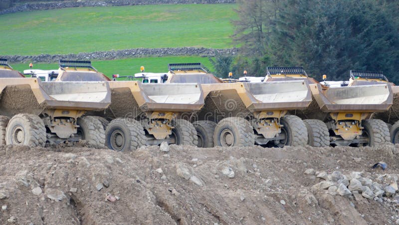 Construction Trucks stock photo. Image of yellow, equipment - 70399848
