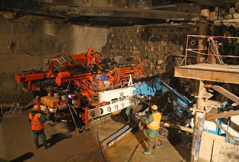 Construction of the Tunnel, Drilling Rig for Jet Grouting Editorial ...