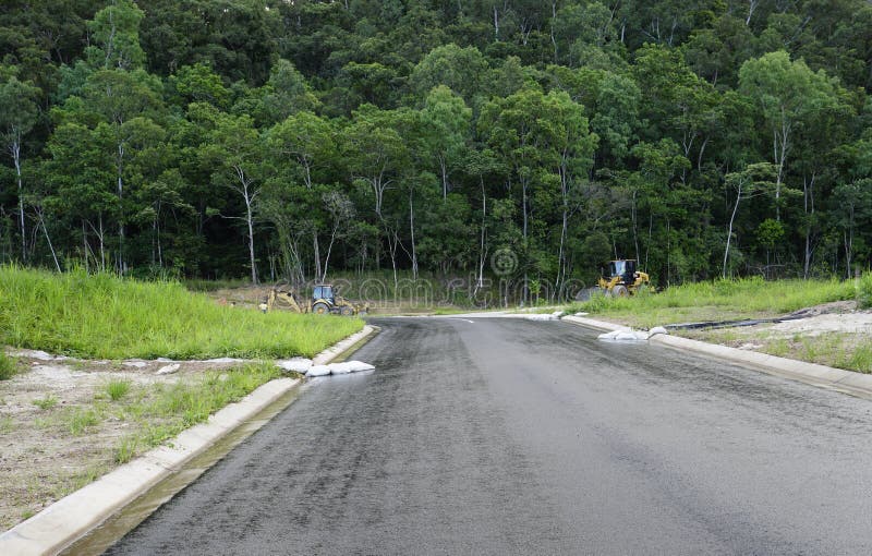 Construction Under Way in a New Development Stock Image - Image of ...