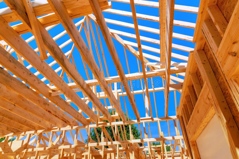 Construction is Under Way on New Timber Truss Framed Home with a Roof ...