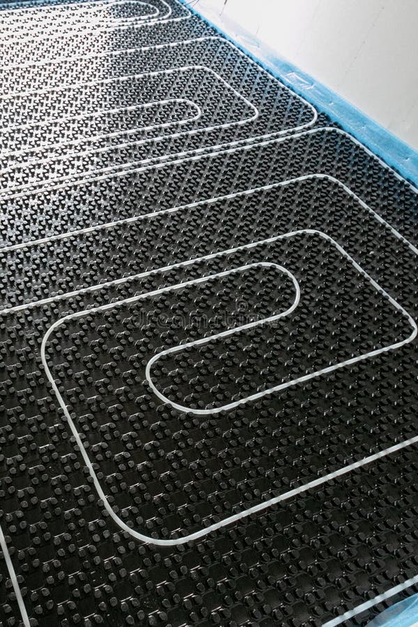 Construction of a Underfloor Heating System Stock Photo - Image of ...