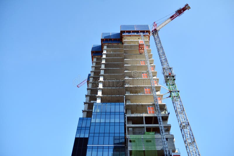 Construction of the Unit Tower Office Building. Editorial Photo - Image ...