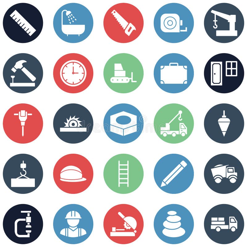 Construction Vector Icons Set Every Single Icon Can Be Easily Modified ...