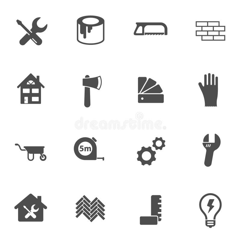 Construction Vector Icons for Web, Mobile and User Interface Stock ...