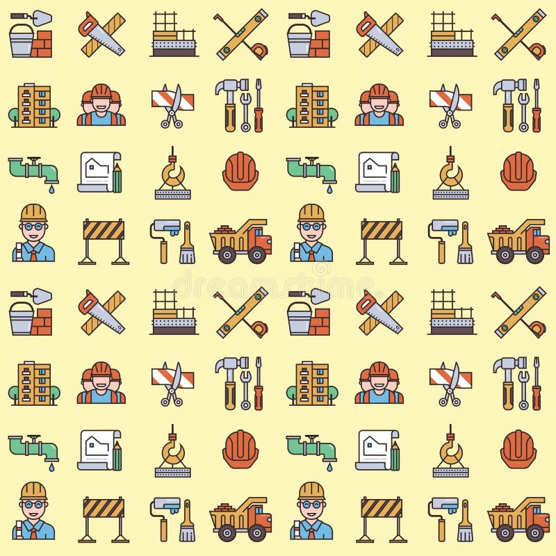 Construction Equipment Pattern Stock Illustrations – 27,572 ...