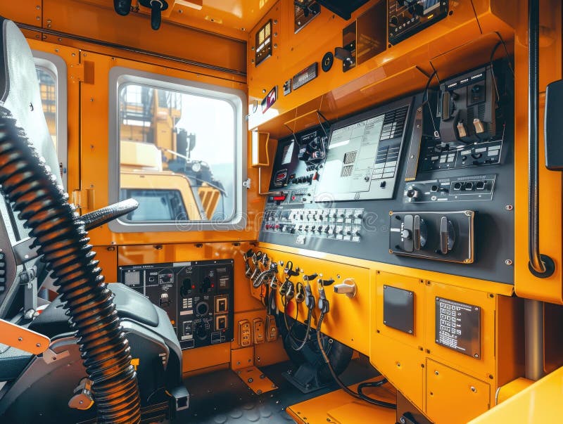 Construction Vehicle Control Panel Stock Image - Image of architecture ...