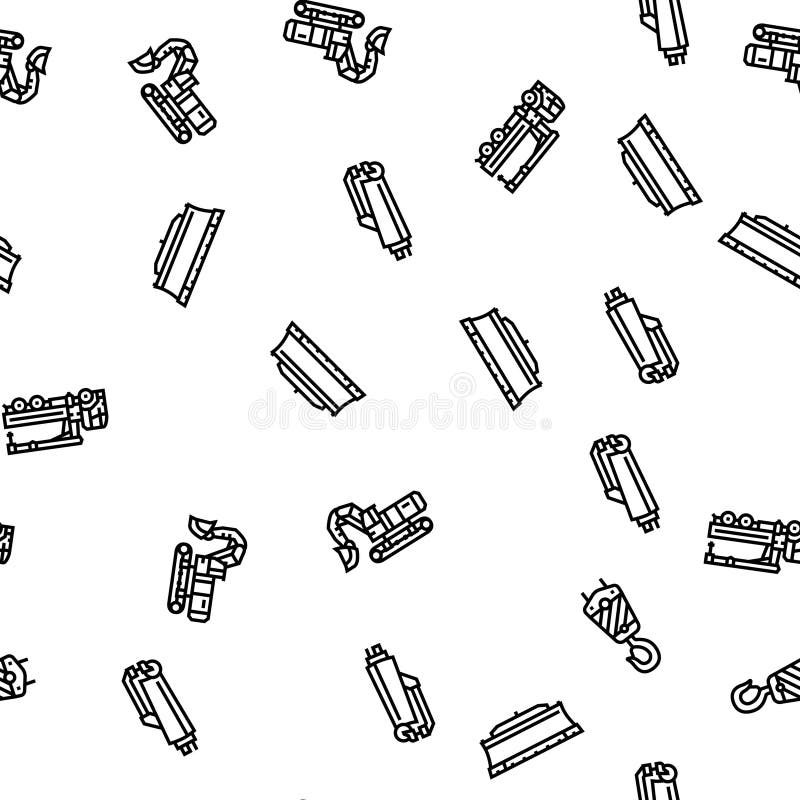Construction Vehicle Heavy Work Seamless Pattern Vector Stock Vector ...