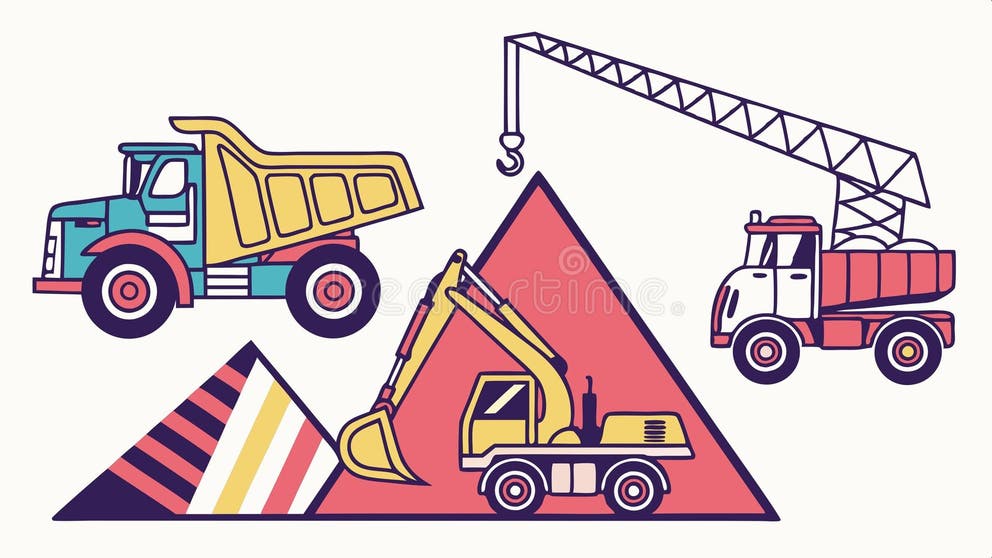 Construction Vehicles, Building and Industry Vector Design Generative ...