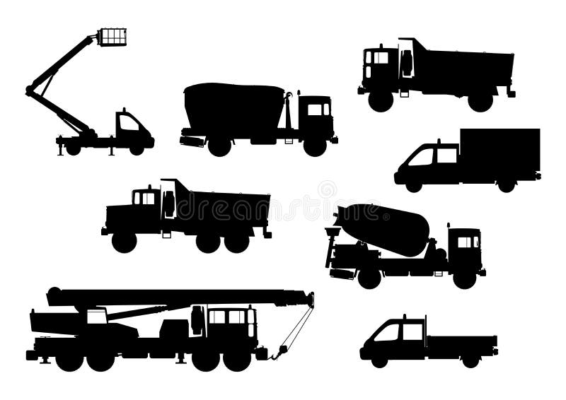 Vector Commercial Vehicles Pictograms Stock Vector - Illustration of ...