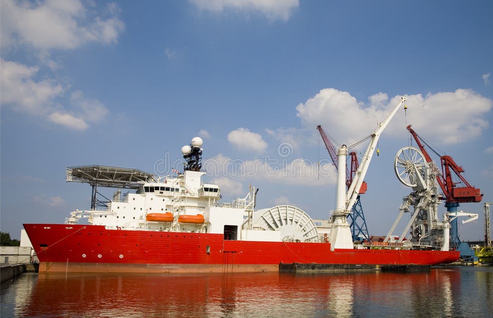 Construction vessel 1 stock image. Image of deepwater - 2605797