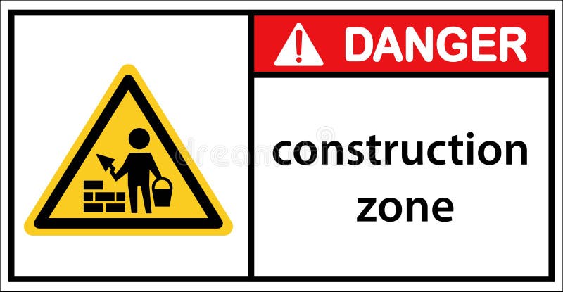Construction Warning Sign Use Caution when Walking through.Sign Danger ...