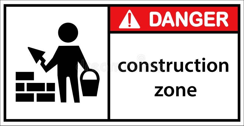 Construction Warning Sign Use Caution when Walking through.Sign Danger ...