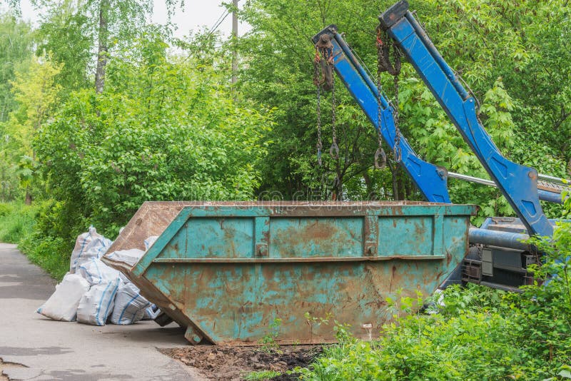 Construction Waste in the Bags Stock Image - Image of goods, recycle ...