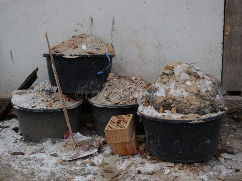 Construction waste stock photo. Image of destruction - 59532698