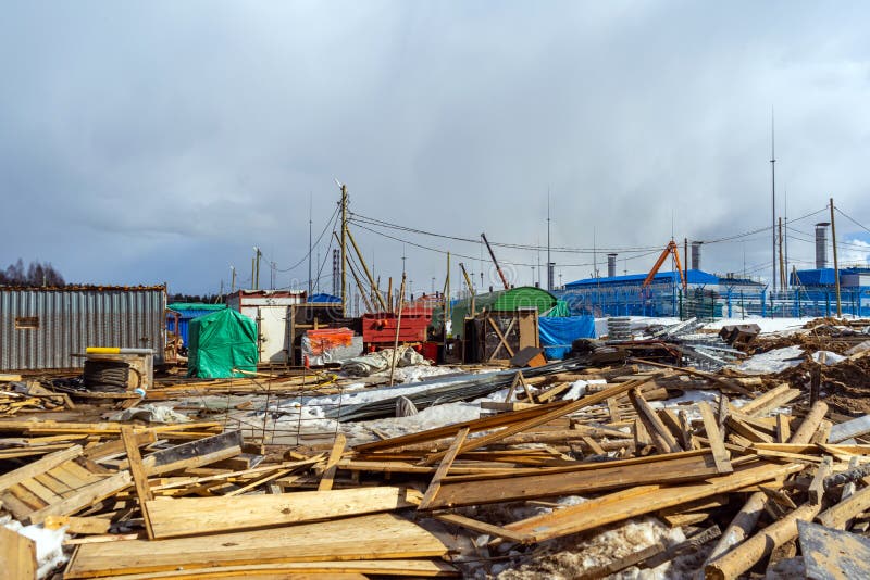 Construction Waste at the Construction Site. Waste from the ...