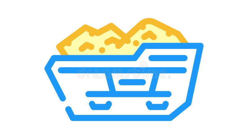 Construction Waste Container Color Icon Animation Stock Footage - Video ...