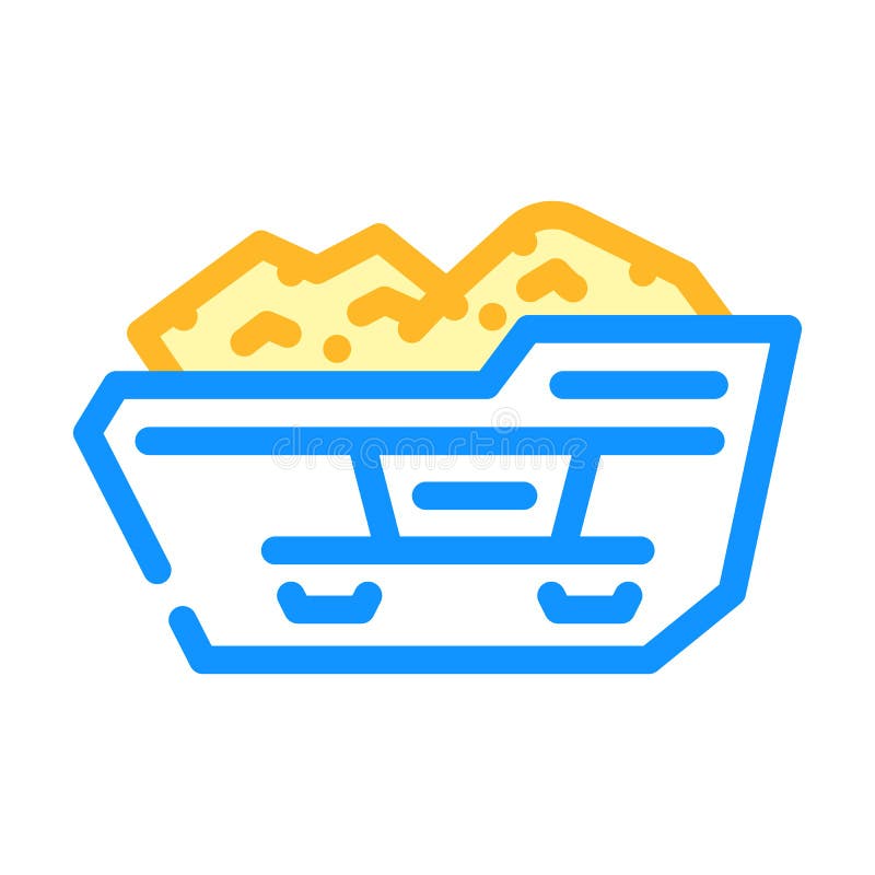 Construction Waste Container Color Icon Vector Illustration Stock ...