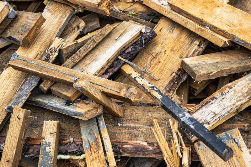 Construction Waste after Dismantling the Formwork of a Reinforced ...