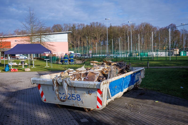 Construction Waste is Disposed of in a Waste Container Editorial Photo ...