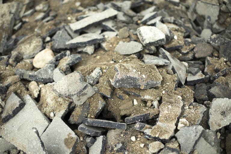 Construction Waste. Dump of Stones Stock Image - Image of ruin, rubble ...
