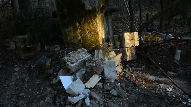 Construction Waste in the Forest Stock Video - Video of dump, pollution ...