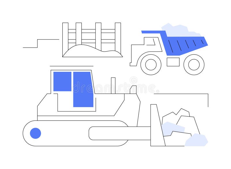 Construction Waste Handling Abstract Concept Vector Illustration. Stock ...