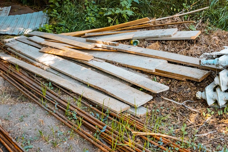 Construction Waste is Lying on the Floor Stock Image - Image of ...