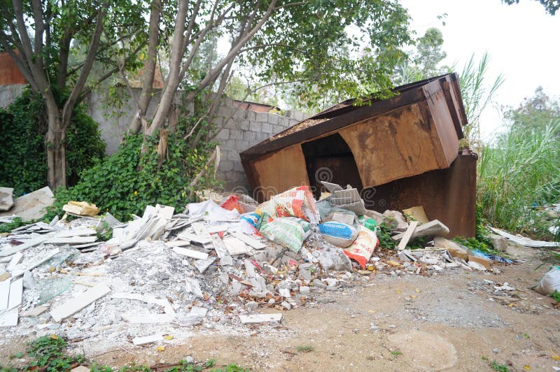 Construction Waste Thrown on the Road Editorial Image - Image of ...