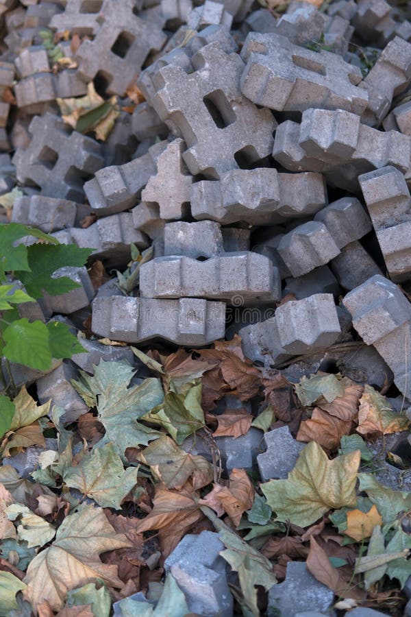 Construction Waste Piled on the Ground Stock Image - Image of closeup ...