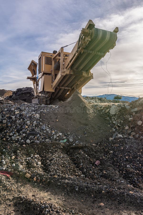 Construction Waste Recycling Plant for Transformation Stock Photo ...