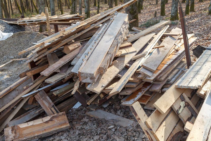 Construction Waste on the Roof of the House Under Construction Stock ...