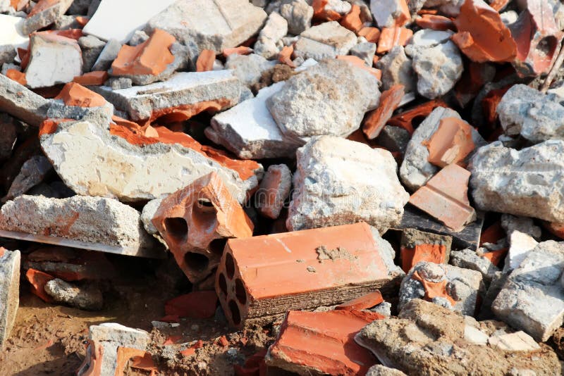 4Construction Waste on a Construction Site of a Building Stock Image ...