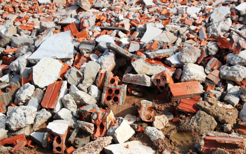 3 Construction Waste on a Construction Site of a Building Stock Image ...