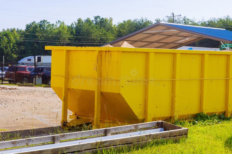 During Construction, Waste is Stored in Metal Containers in a Dumpsters ...
