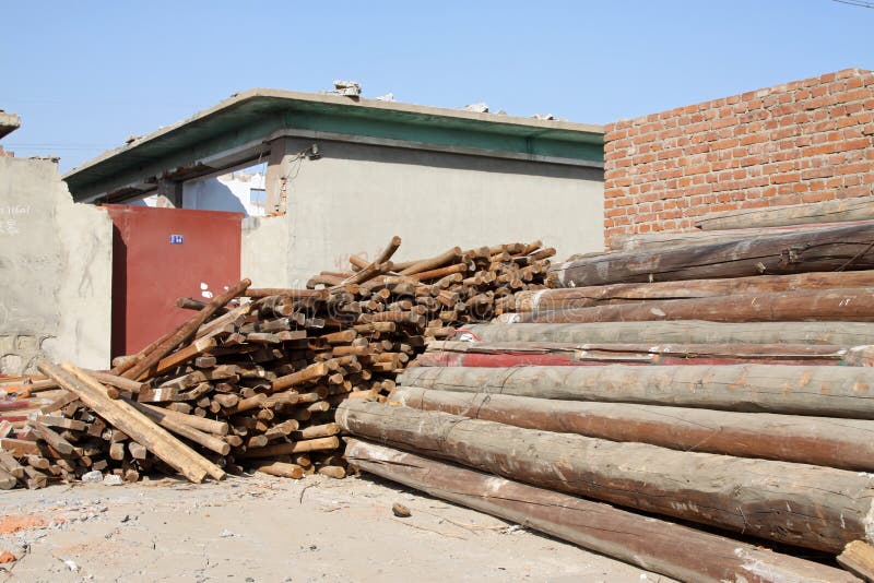 Construction Waste and Wood Stock Image - Image of damage, details ...