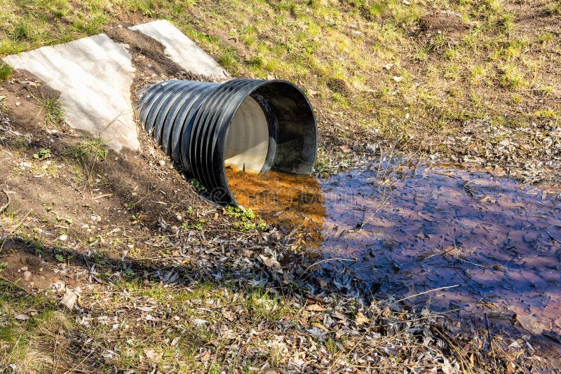 Construction, Water Passage Under the Road in the Park Stock Photo ...