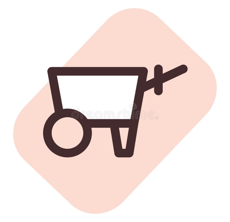Construction Wheelbarrow, Icon Stock Vector - Illustration of security ...