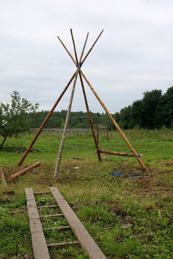 Wigwam Construction stock image. Image of wigwam, indian - 35916289