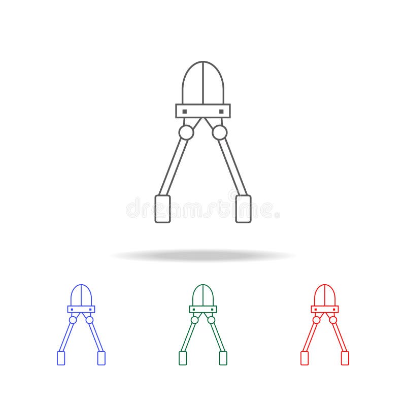 Construction Wire Cutters Line Icon. Elements in Multi Colored Icons ...
