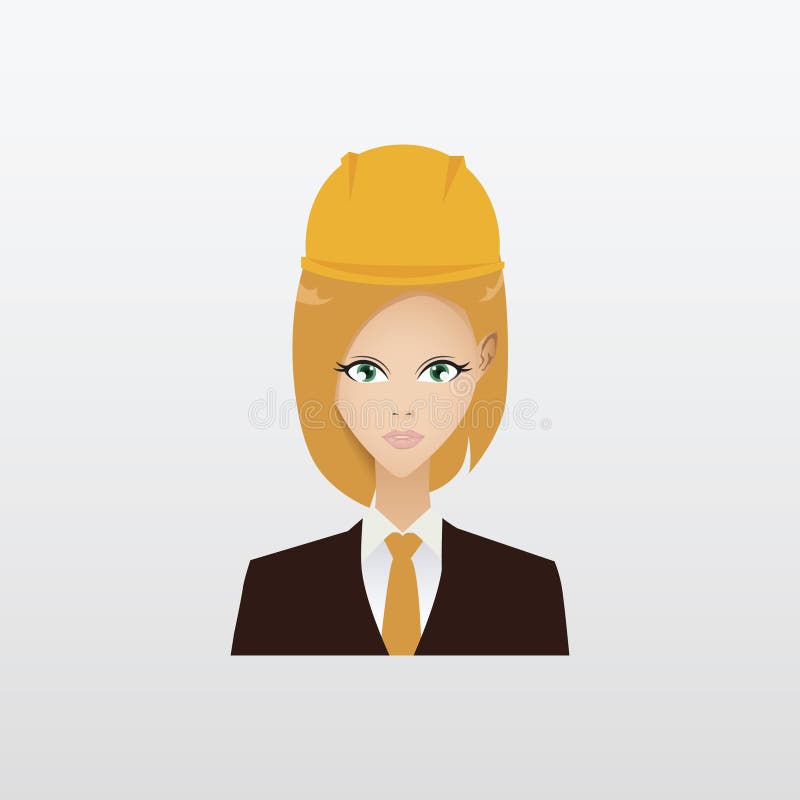 Construction Woman Engineer. Vector Illustration Decorative Design ...