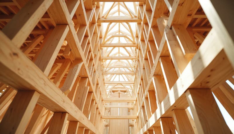 Construction of Wooden Building with Cross-laminated Timber Framework ...