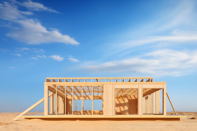 Construction Wooden House, Wooden Framework, Building House, Stock ...