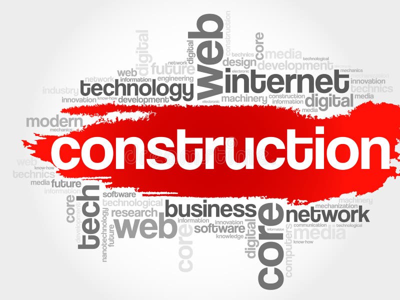 Construction word cloud stock illustration. Illustration of growth ...