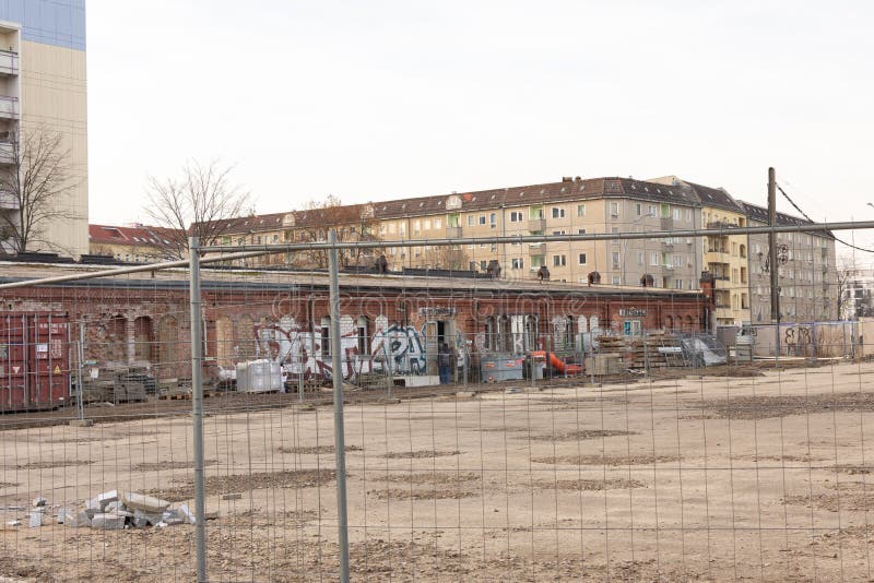 Construction Work in Berlin Editorial Stock Photo - Image of garden ...