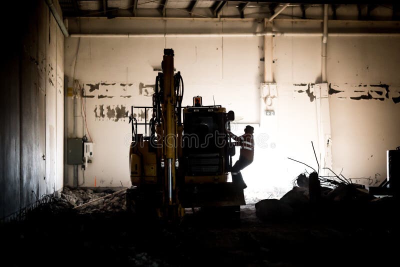 Construction Work in a Building in Progress Stock Photo - Image of wall ...