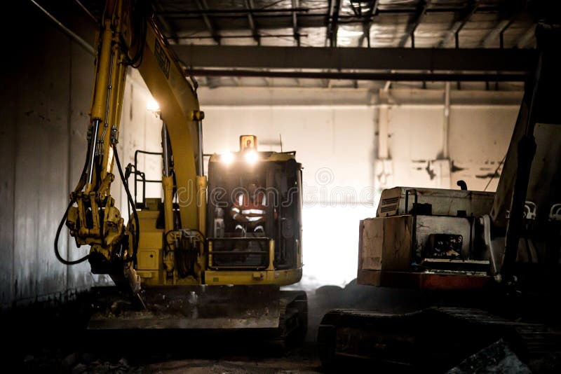Construction Work in a Building in Progress Stock Image - Image of ...