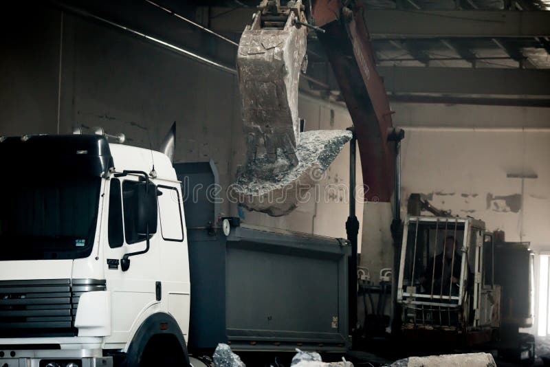 Construction Work in a Building in Progress Stock Image - Image of ...