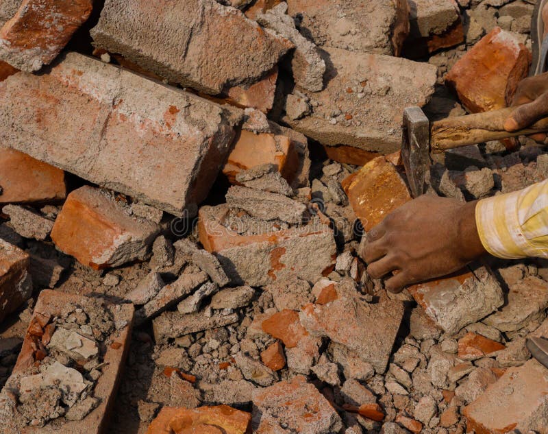 Construction Work Cement Bricks Workers Labour Day Stock Photo - Image ...